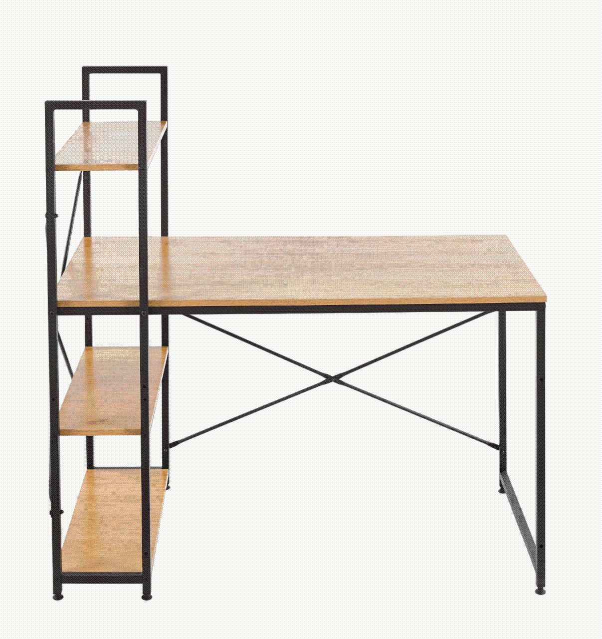 Modern Teak Computer Desk with Top Shelfing - SD-S02 – Artisan SA