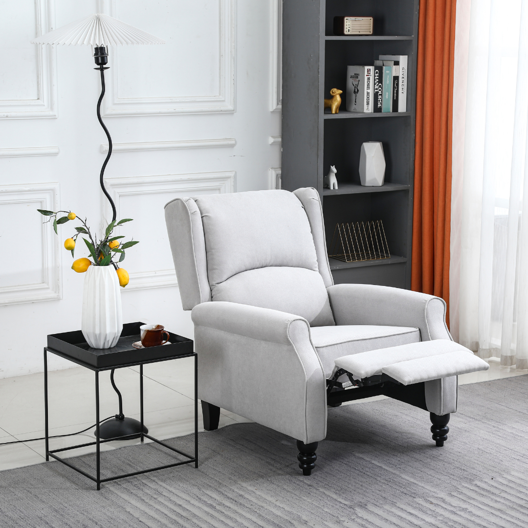 Micasa Push Back Recliner Chair- Grey - CR-HL2008 – Artisan SA